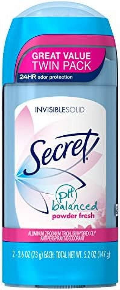 Secret Anti-Perspirant Deodorant Invisible Solid Powder Fresh Twin Pack ...