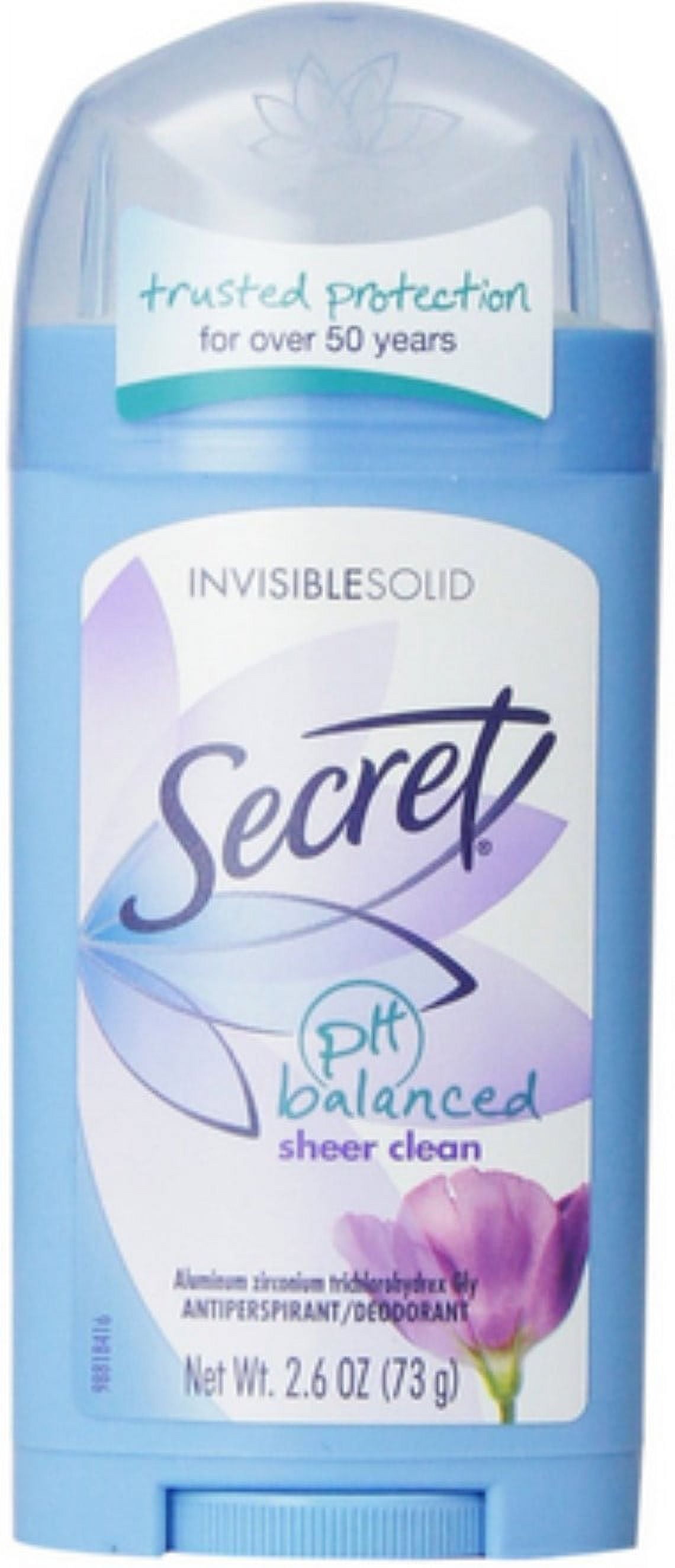 Secret Anti-Perspirant Deodorant Invisible Solid Sheer Clean 2.60 oz ...
