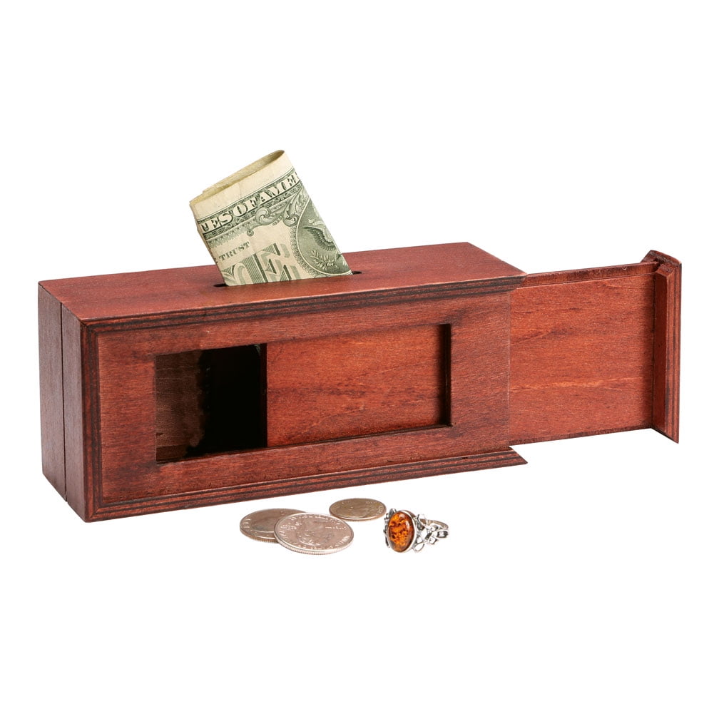 Wooden Sliding Puzzle Box