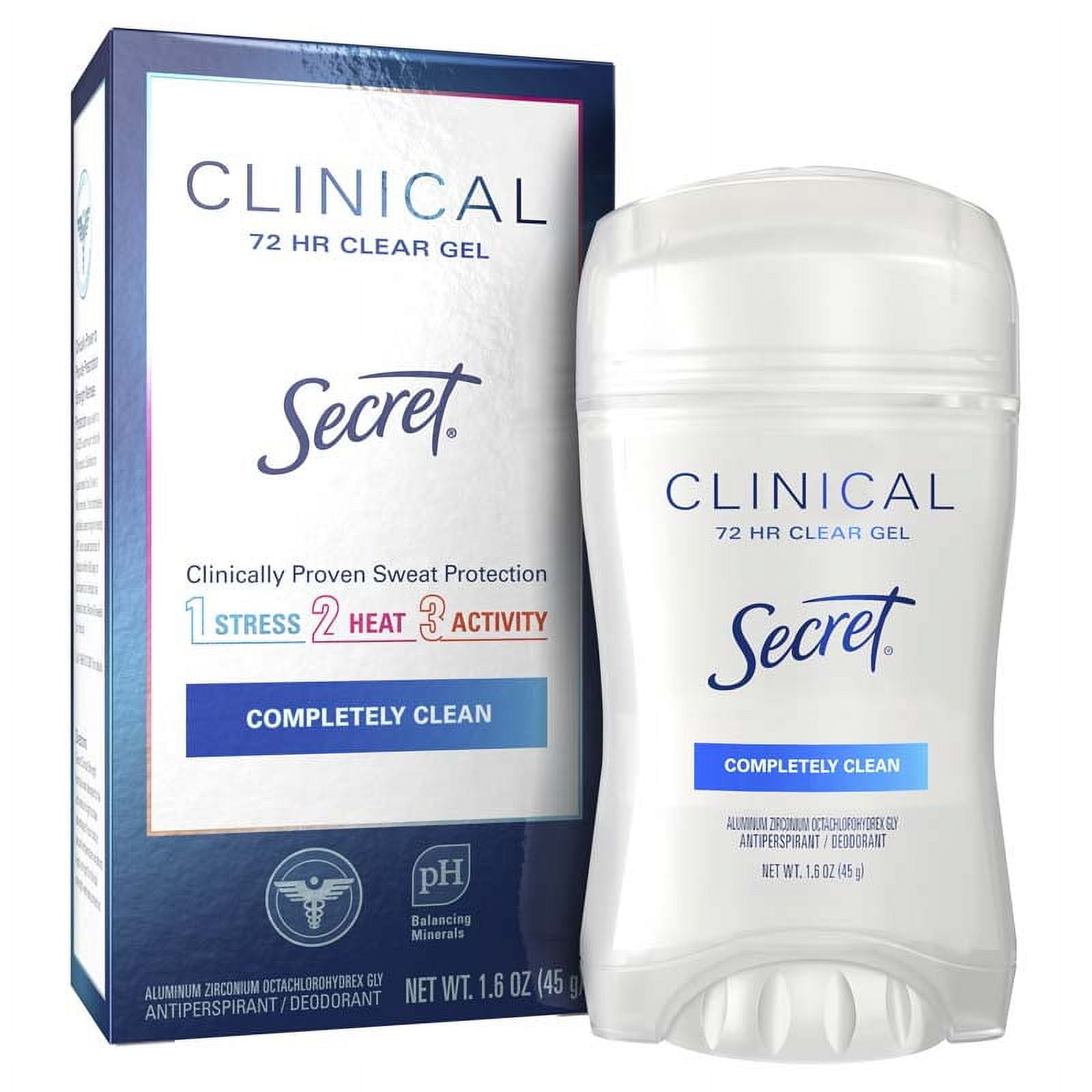 Secret Clinical Strength Antiperspirant Deodorant, Clear Gel ...