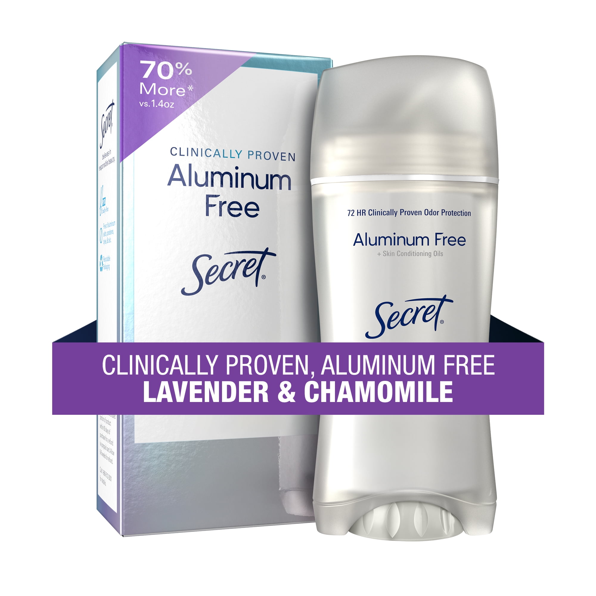 Secret Clinically Proven Aluminum Free Deodorant Stick for Women ...