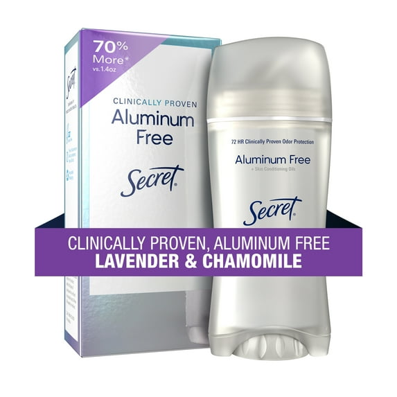 Secret Clinically Proven Aluminum Free Deodorant Stick for Women ...