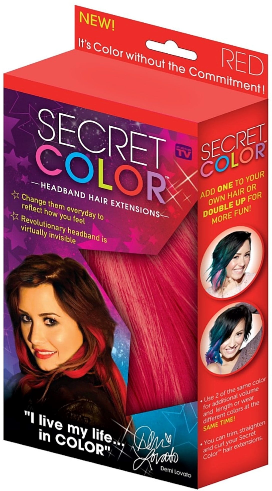 Secret Color Headband Hair Extensions, Red 1 ea - Walmart.com
