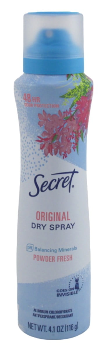 Secret Deodorant Dry Spray Original Powder Fresh 4.1oz - Walmart.com