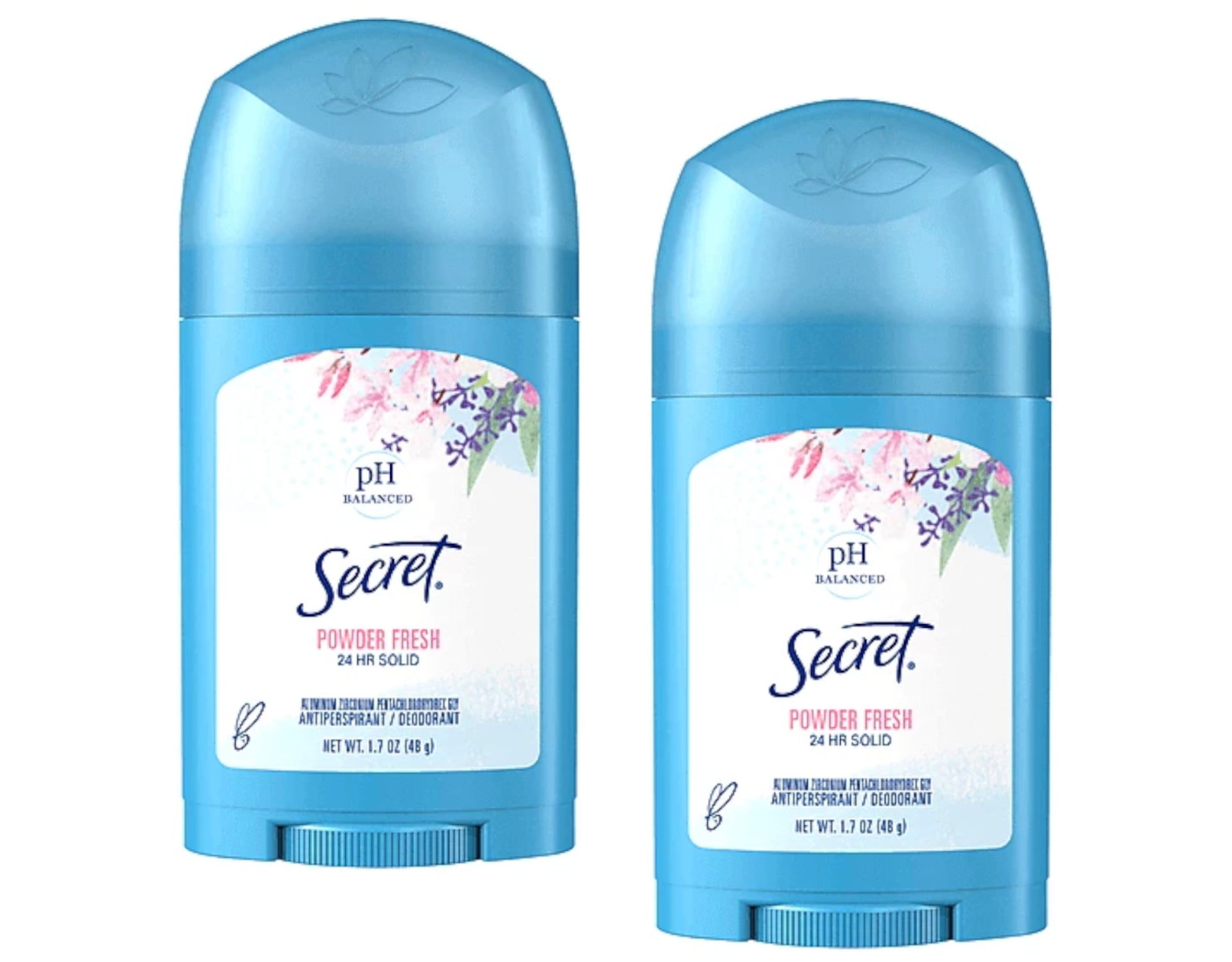 Secret Deodorant Solid 1.7oz Powder Fresh Antiperspirant (Pack of 2 ...