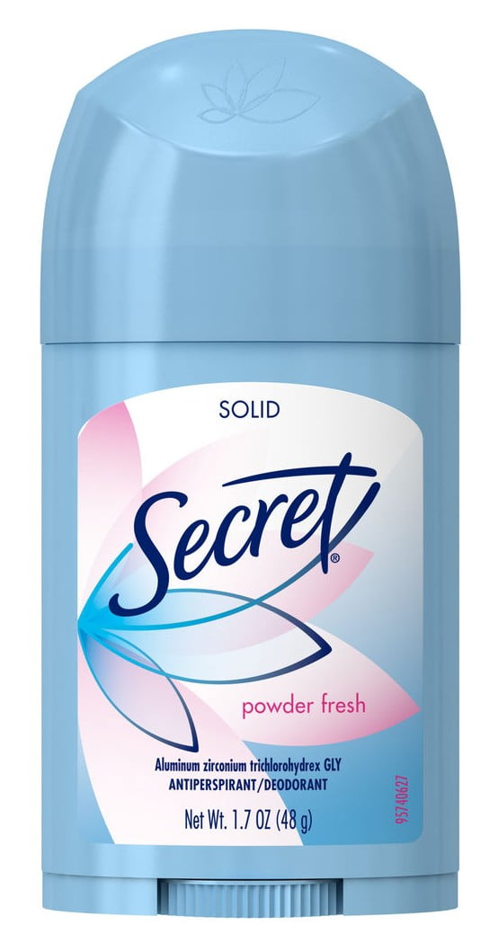 Secret Deodorant Solid 1.7oz Powder Fresh Antiperspirant (Pack of 3 ...