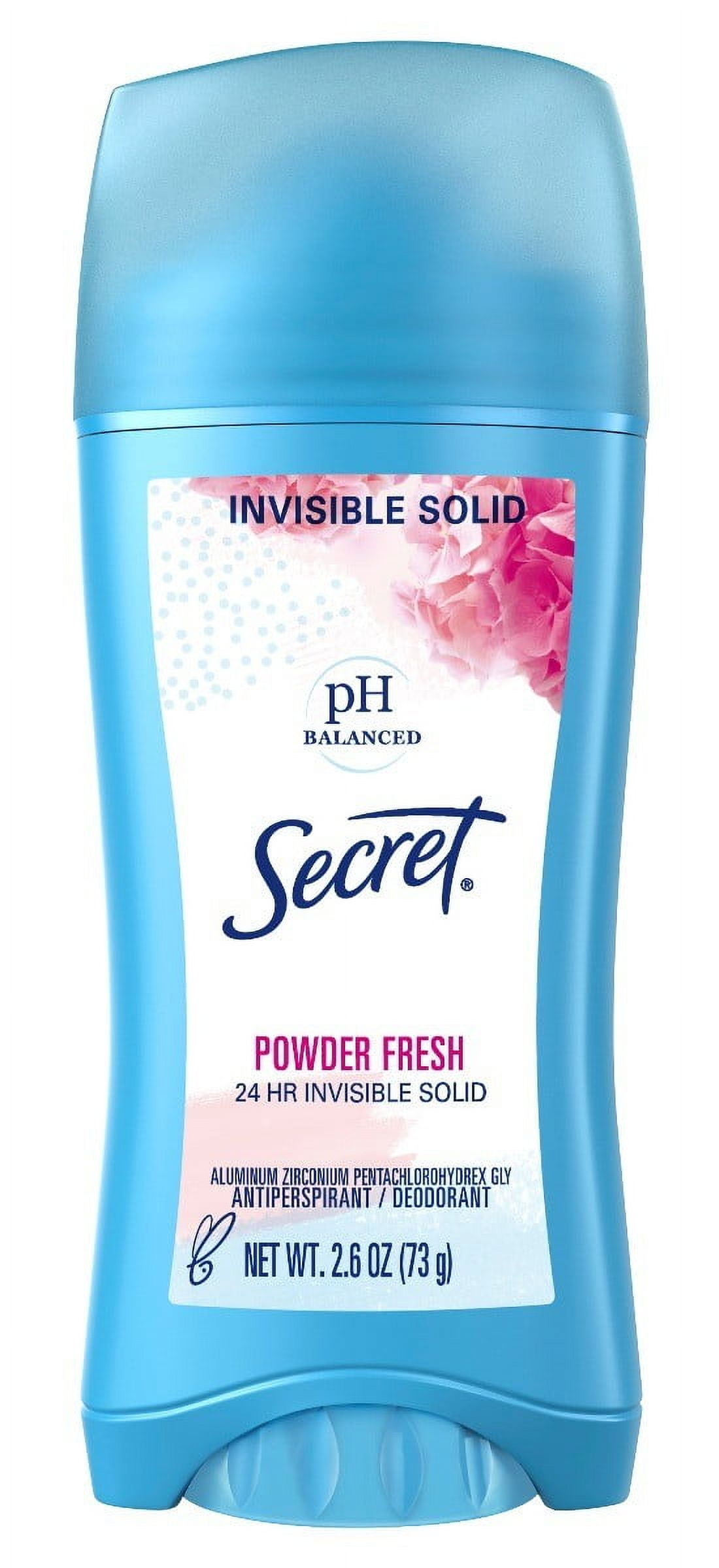 Secret Deodorant Solid 2.6oz Powder Fresh Antiperspirant (Pack of 2 ...