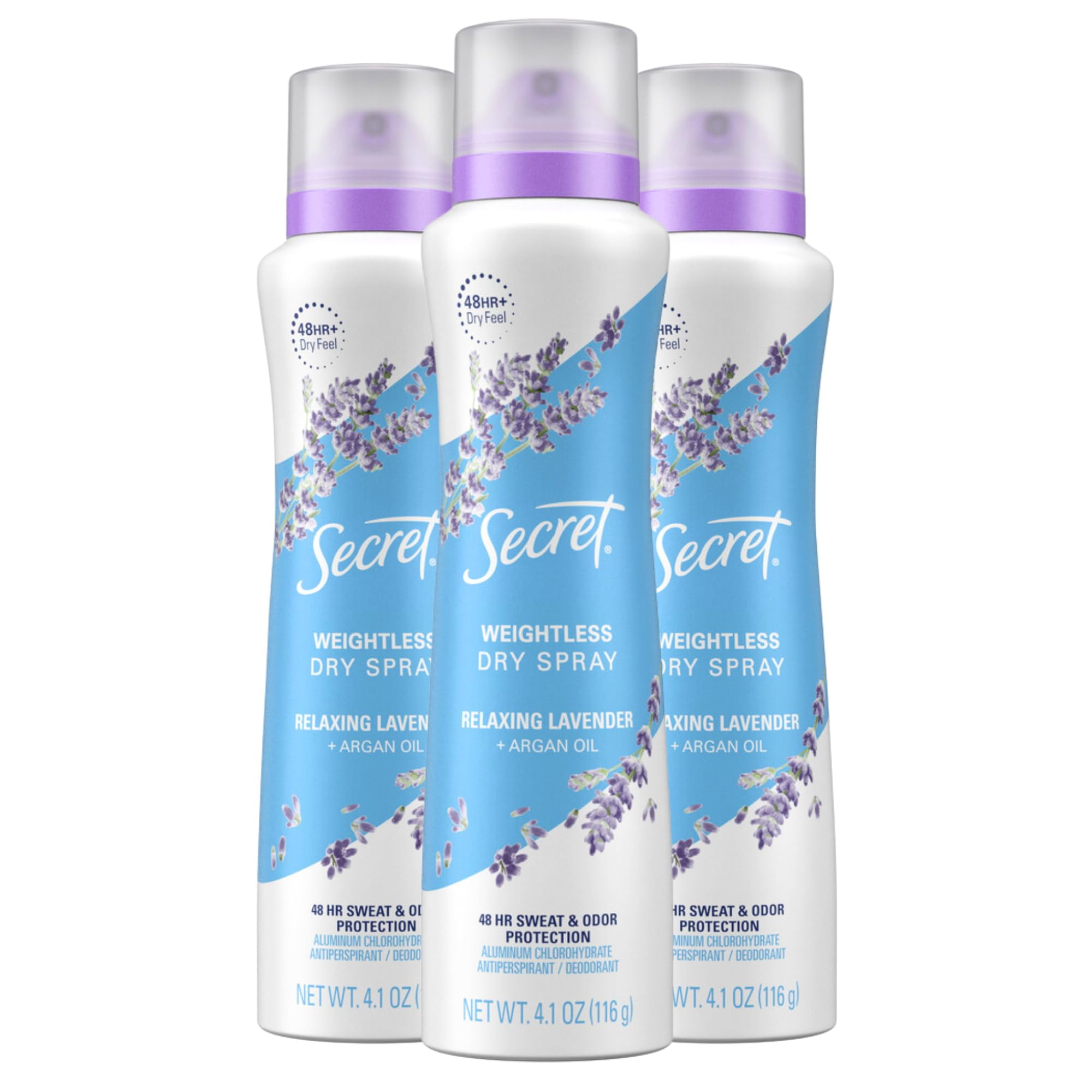 Secret Dry Spray Antiperspirant Deodorant, Relaxing Lavender, 4.1 Oz ...