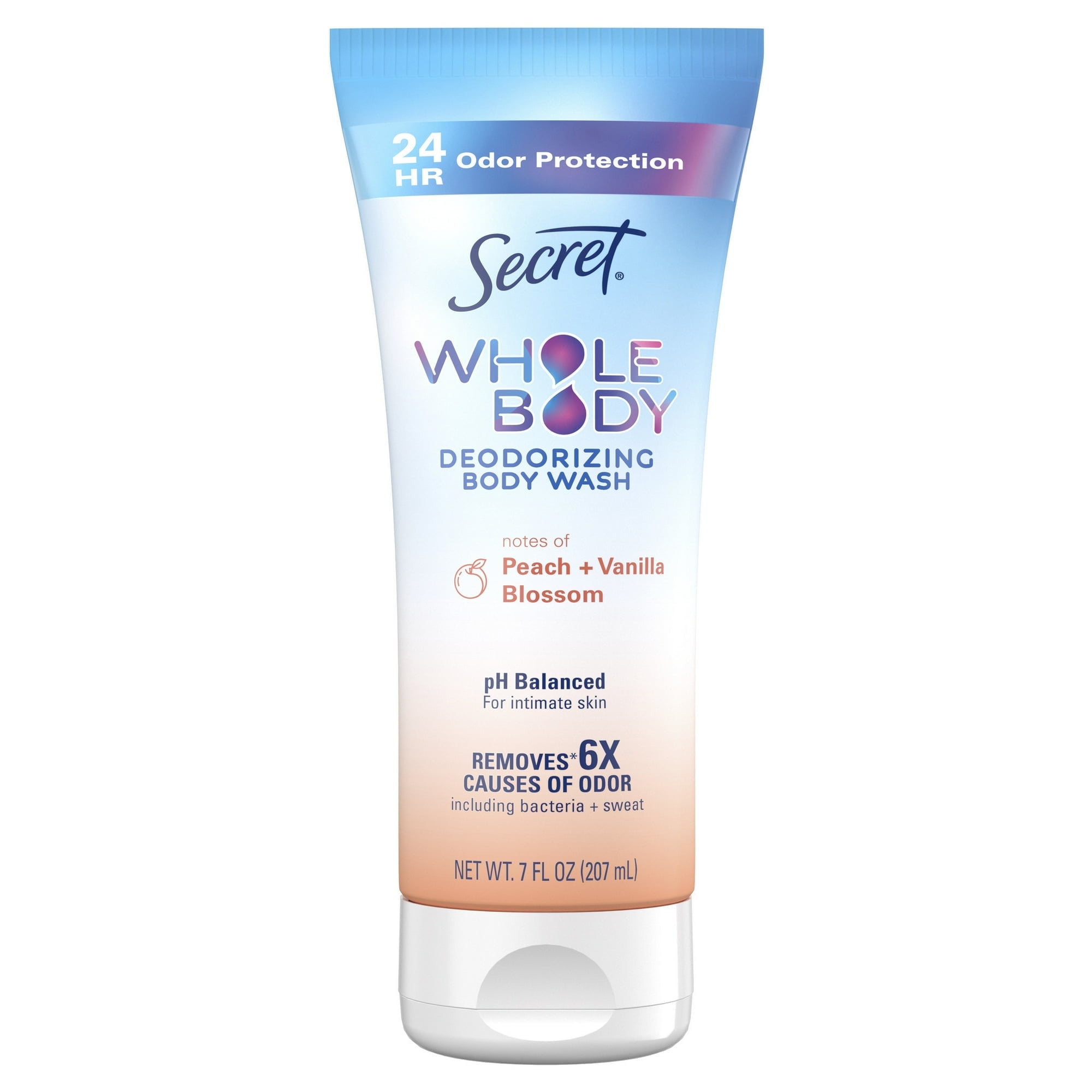 Secret Feminine Wash 24 HR Deodorizing Body Wash for Women, Peach ...