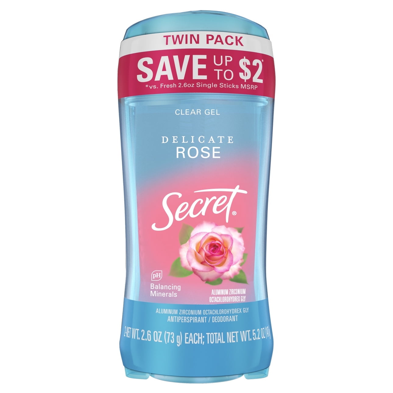 Secret Fresh Clear Gel Antiperspirant and Deodorant for Women, Delicate ...