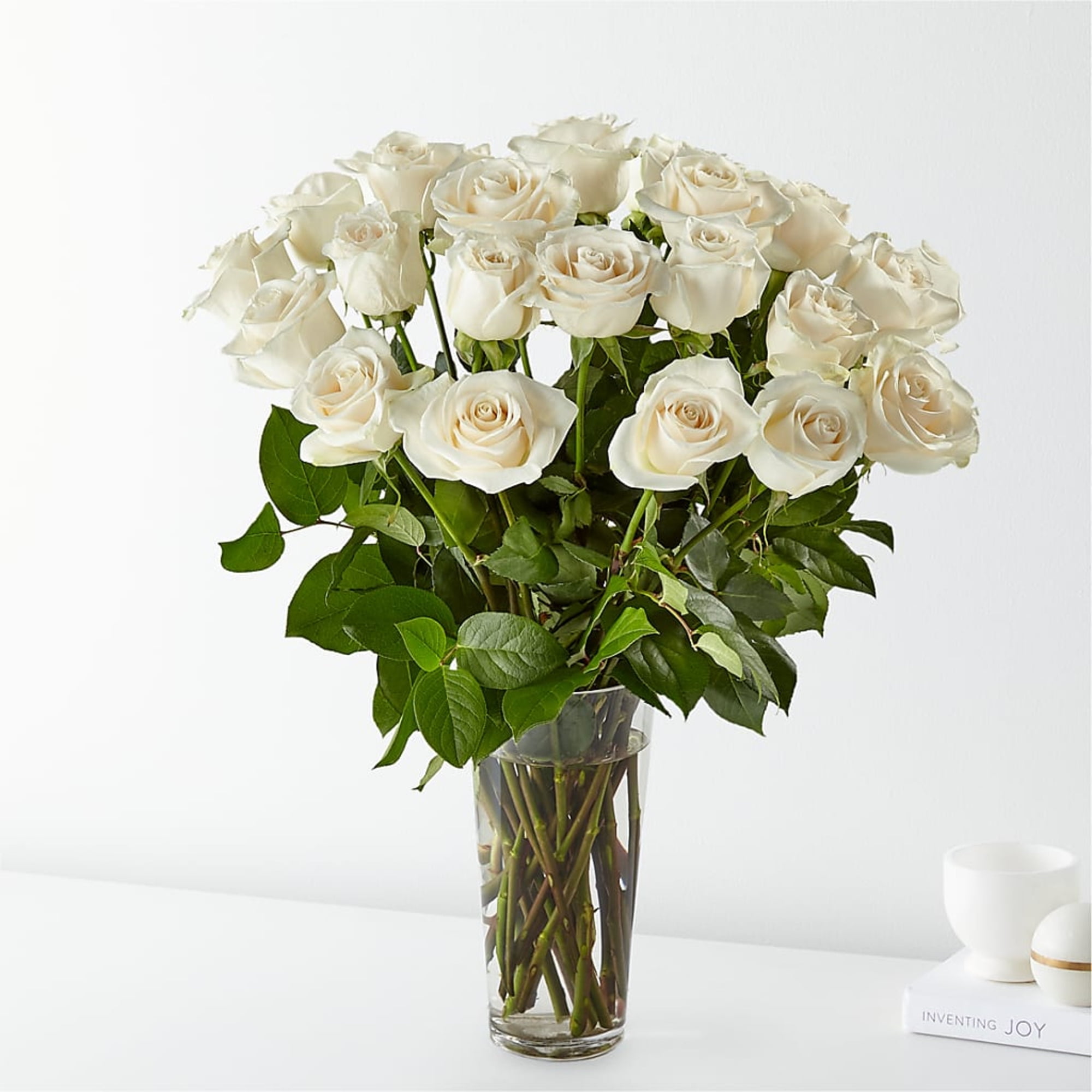 Secret Garden Flower Shop Long Stem White Rose Bouquet - Walmart.com