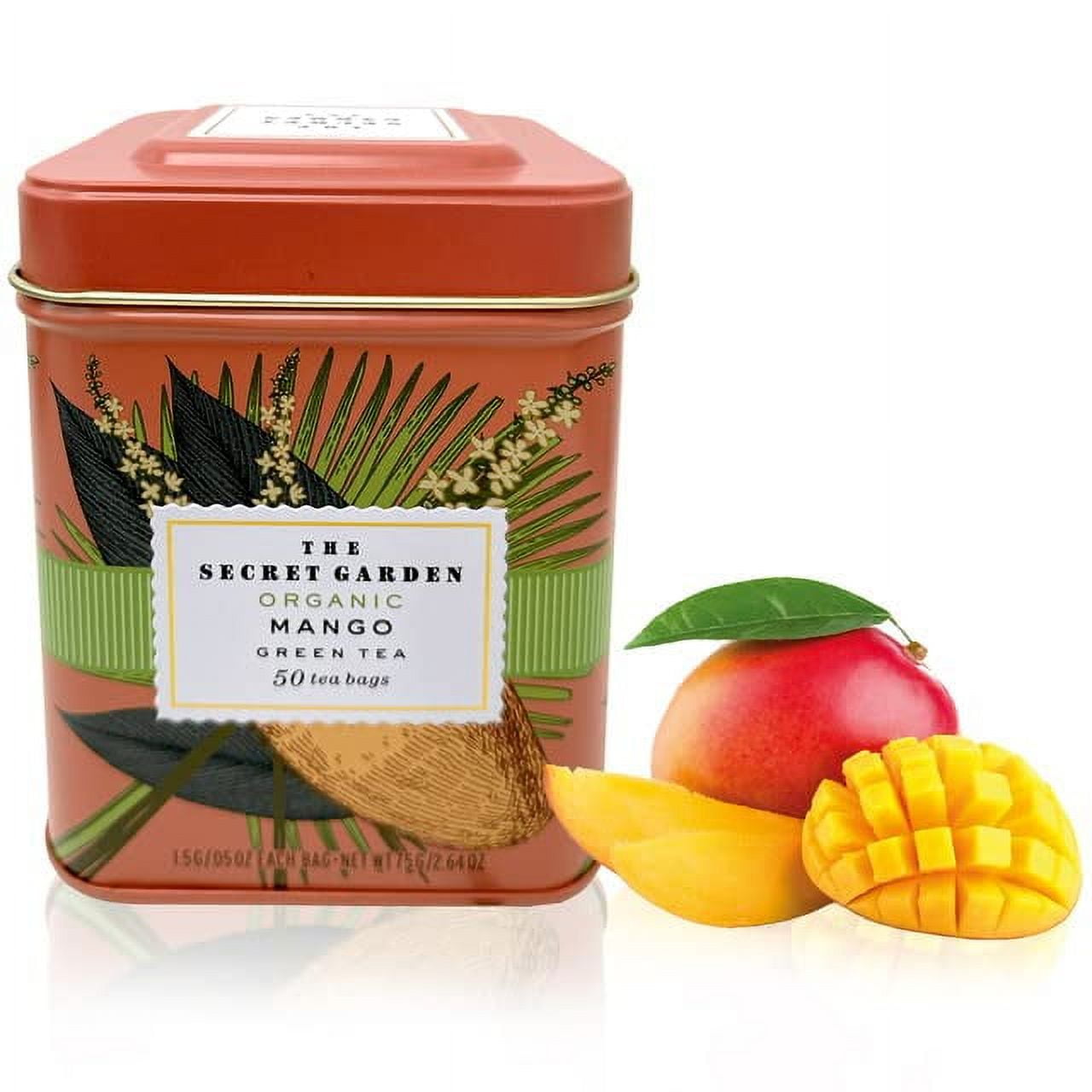 Secret Garden Organic Ceylon Mango Green Tea - 50 Packets - Natural ...