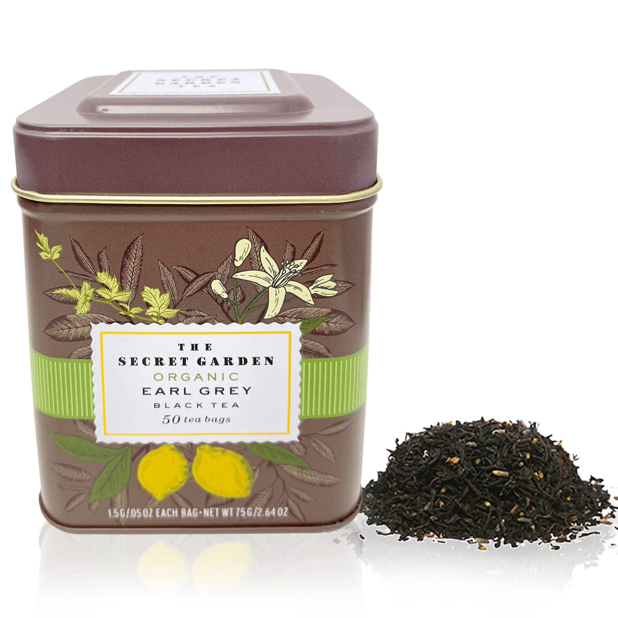 Secret Garden Organic Earl Grey Ceylon Black Tea - 50 Packets - Natural ...