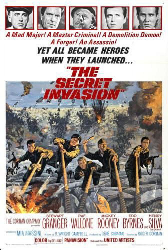 Secret Invasion Movie poster Metal Sign Art Print 8x12 Multi-Color ...