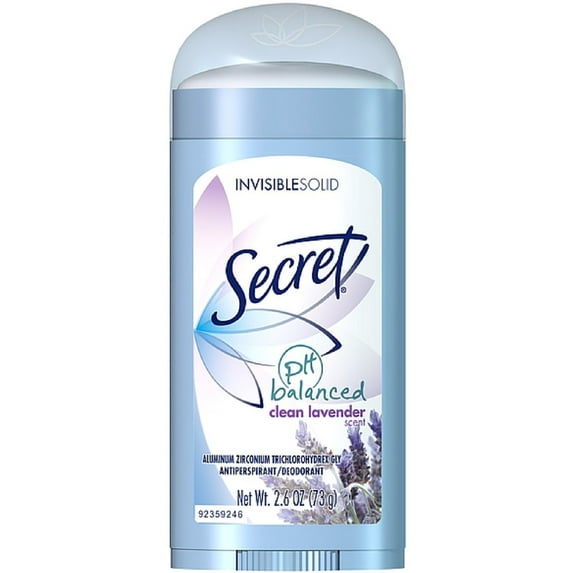 Secret Invisible Solid Antiperspirant & Deodorant, Clean Lavender 2.60 ...
