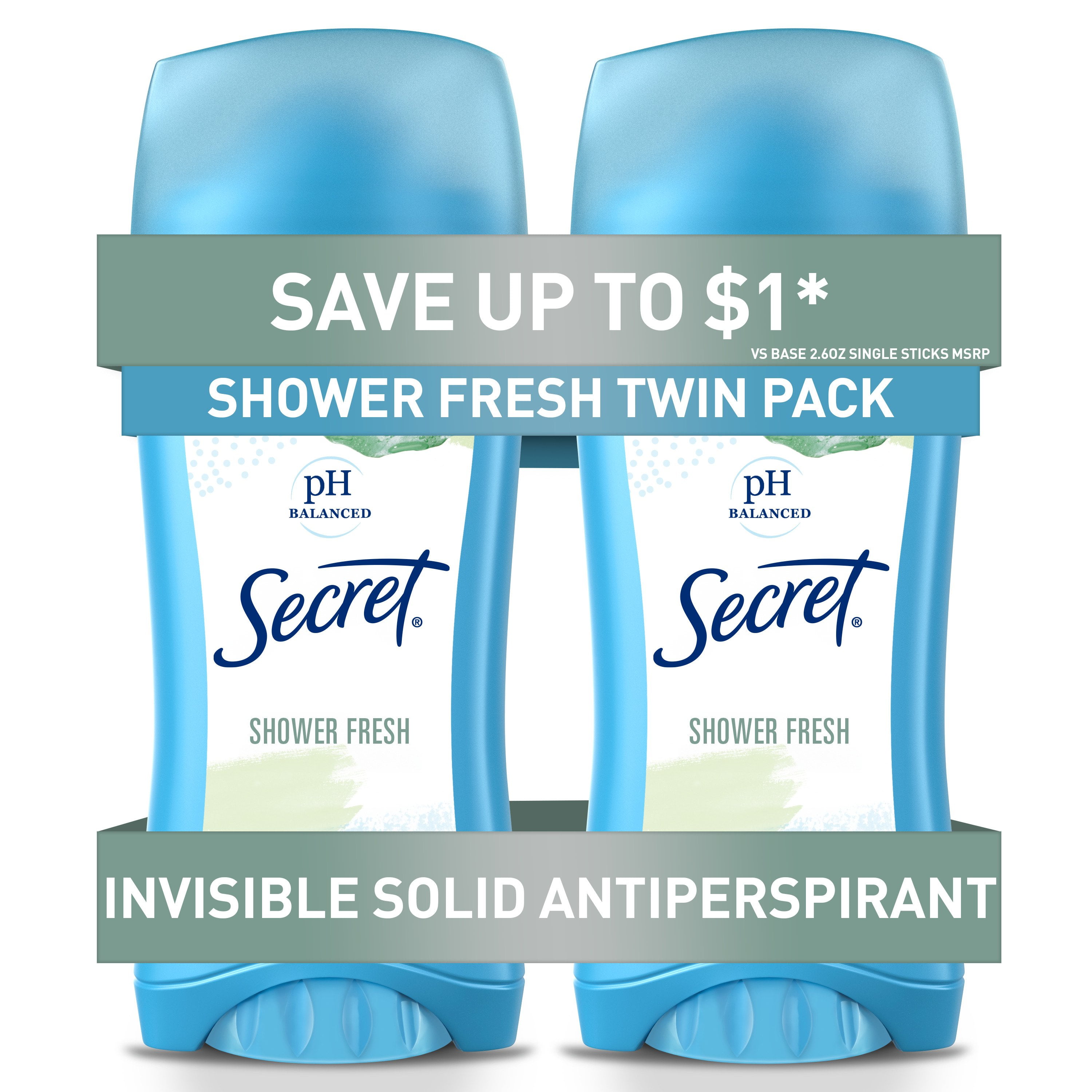 Secret Invisible Solid Antiperspirant Deodorant - Shower Fresh ...