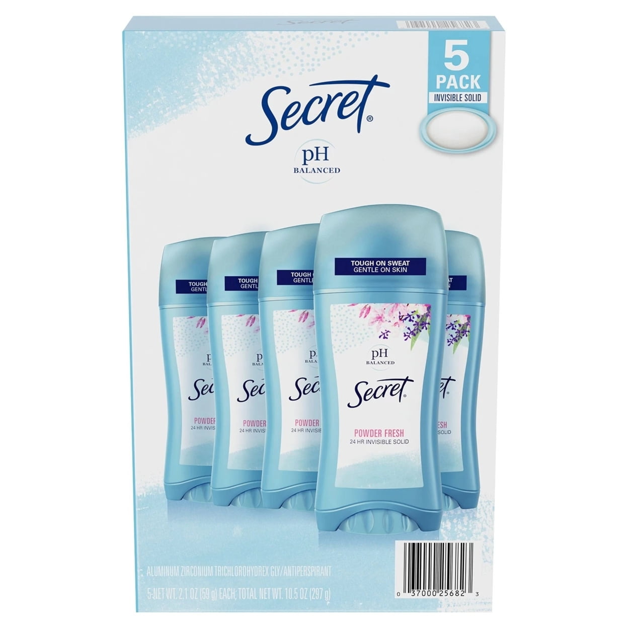 Secret PH Balanced Invisible Solid Antiperspirant Deodorant, Powder ...