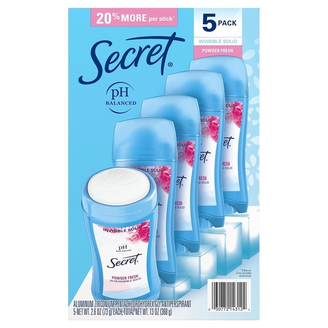 Secret Invisible Solid Antiperspirant and Deodorant Powder Fresh 2.6 Oz ...