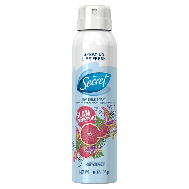 Secret Invisible Spray Antiperspirant and Deodorant for women ...