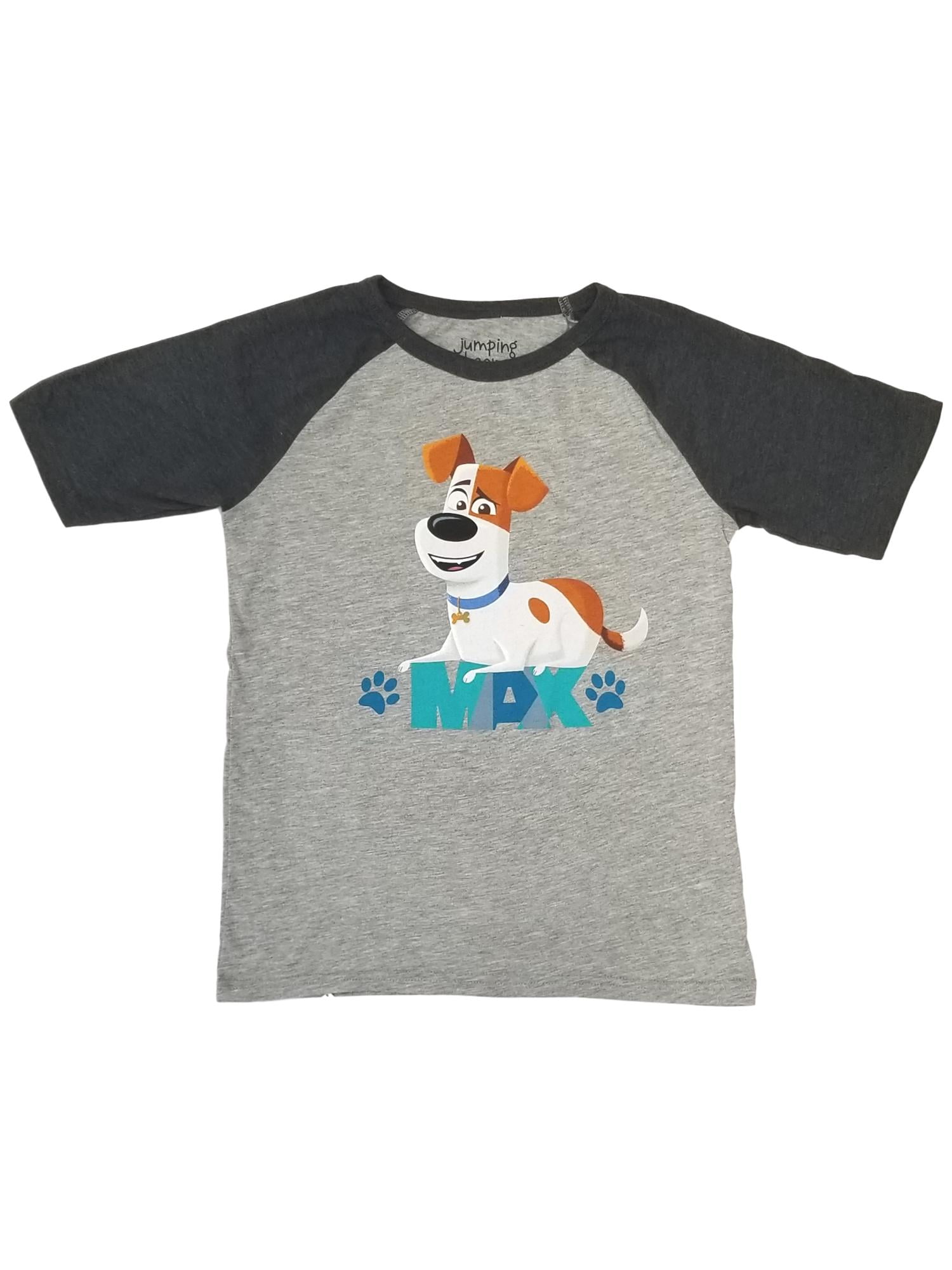Secret Life of Pets Boys Gray Short Sleeve Max Puppy Dog T-Shirt Tee ...