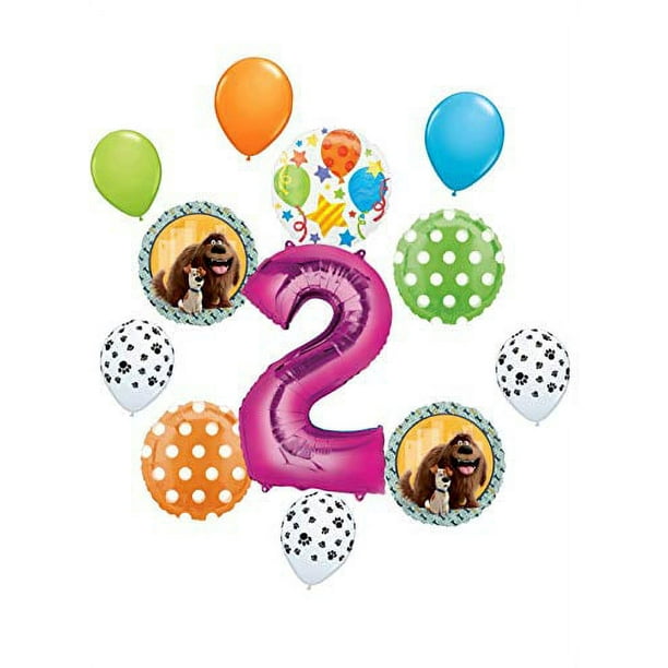 Secret Life of Pets Party Supplies 2nd Birthday Max and Duke Balloon ...