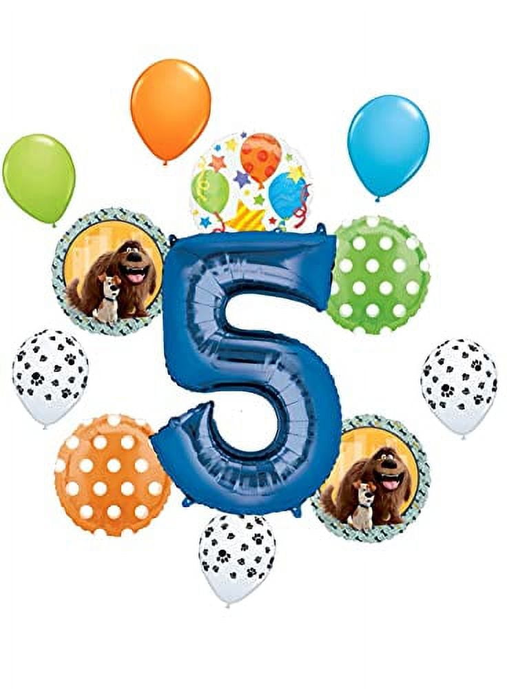 Secret Life of Pets Party Supplies 5th Birthday Max and Duke Balloon ...