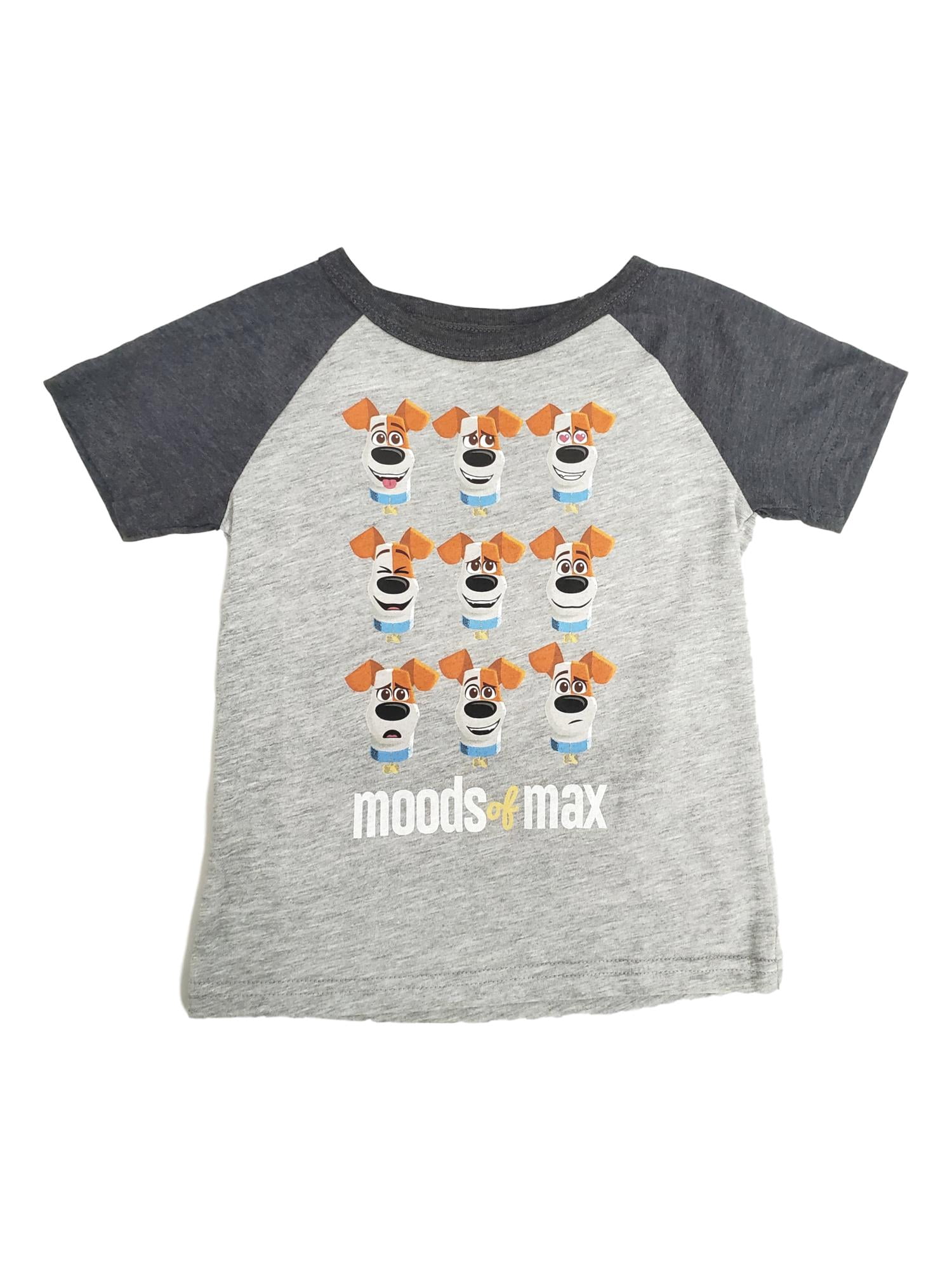 Secret Life of Pets Toddler Boys Gray Short Sleeve Max Puppy Dog Tee ...