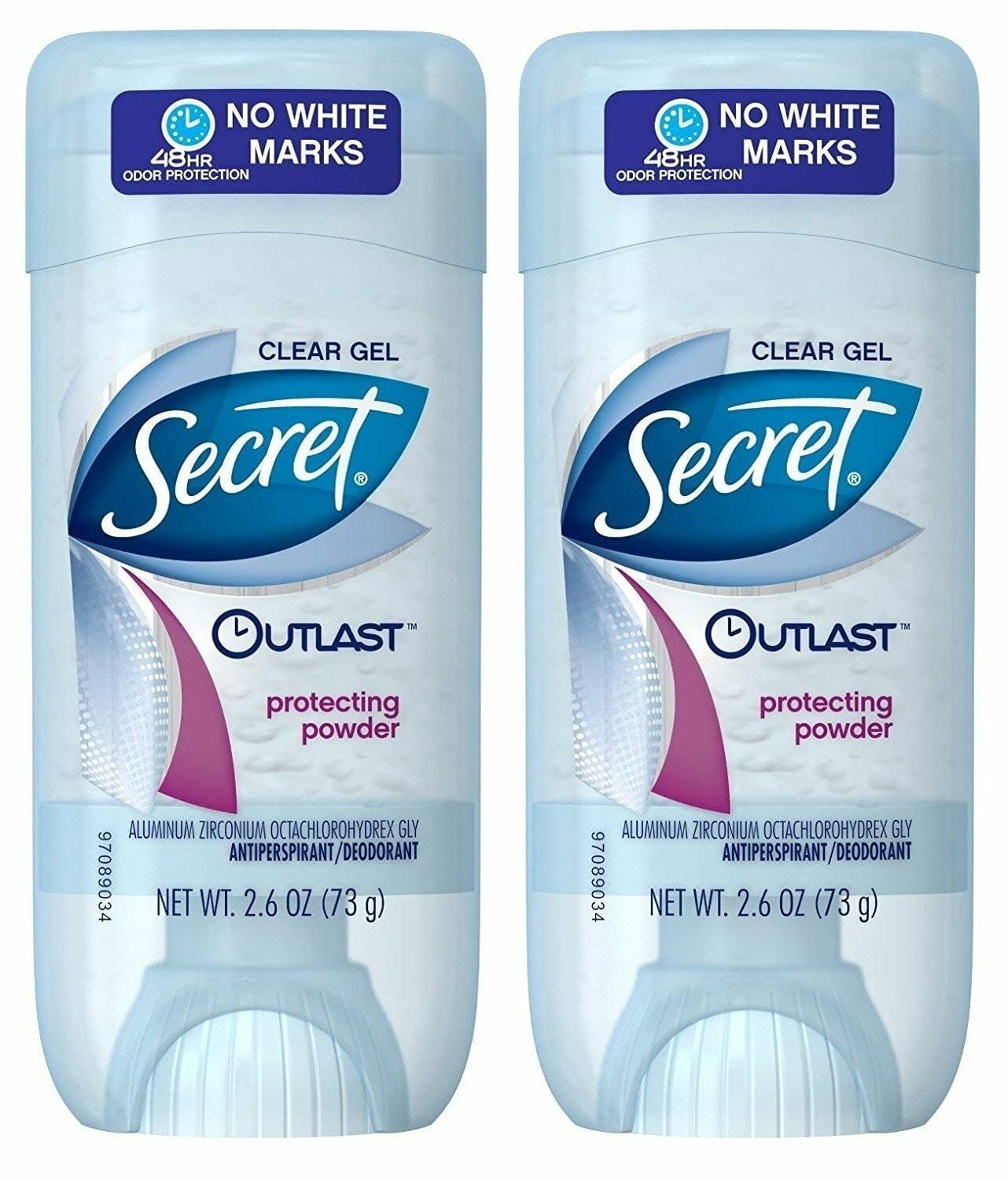 Secret Outlast Antiperspirant & Deodorant Clear Gel, Protecting Powder ...