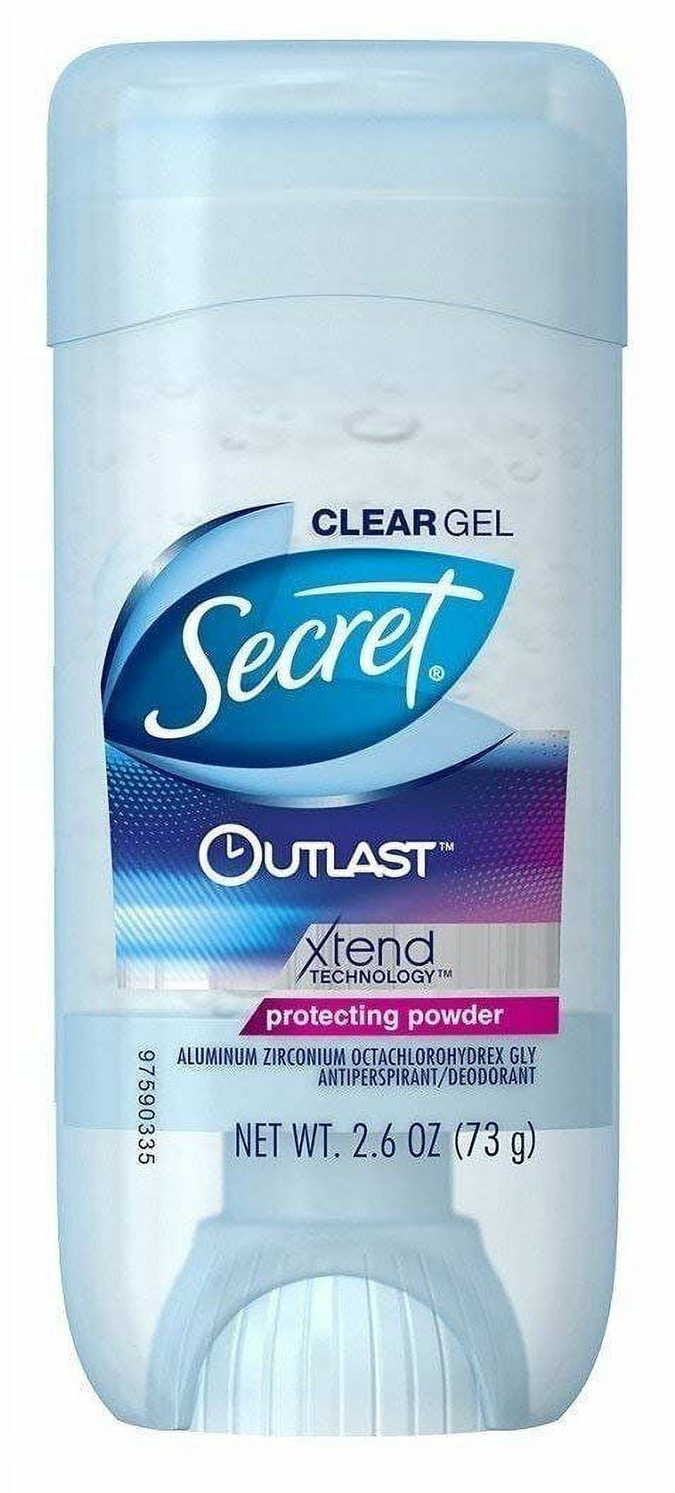 Secret Outlast Antiperspirant & Deodorant Clear Gel, Protecting Powder ...