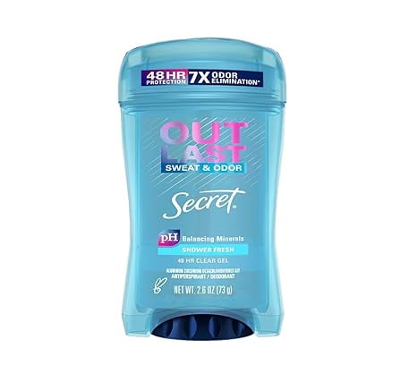 Secret Outlast Clear Gel Antiperspirant Deodorant, Shower Fresh Scent ...