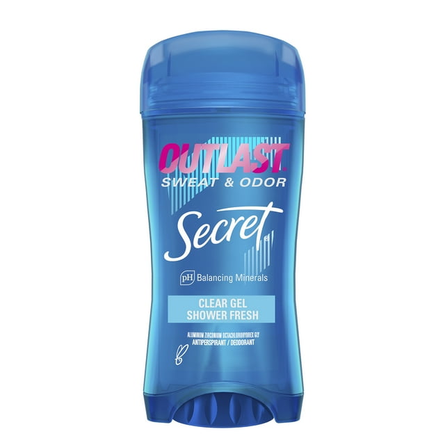 Secret Outlast Clear Gel Antiperspirant Deodorant, Shower Fresh Scent ...