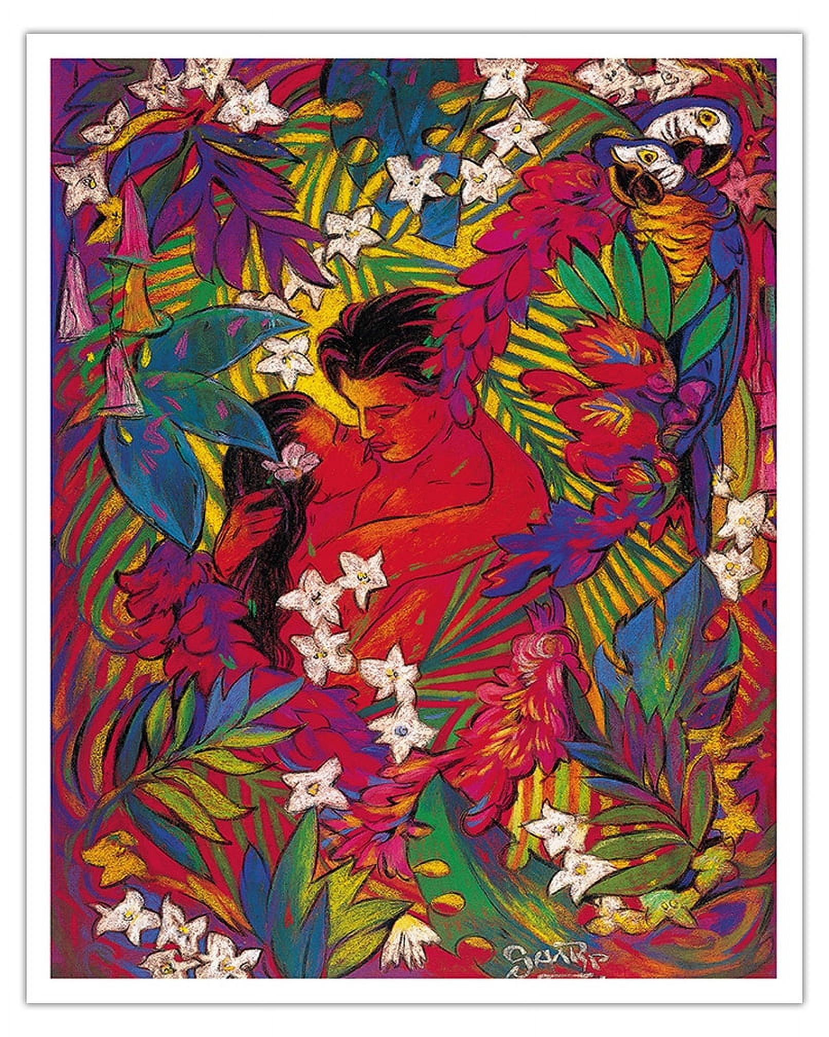 Secret Paradise - Hawaiian Lovers in the Jungle - From an Original ...