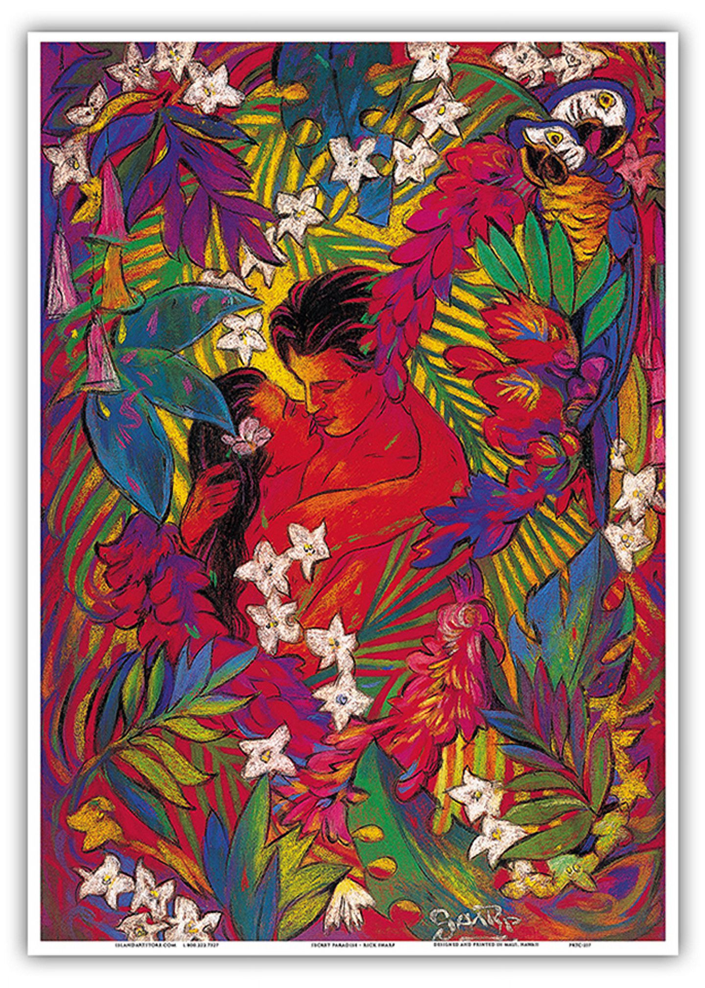 Secret Paradise - Hawaiian Lovers in the Jungle - From an Original ...