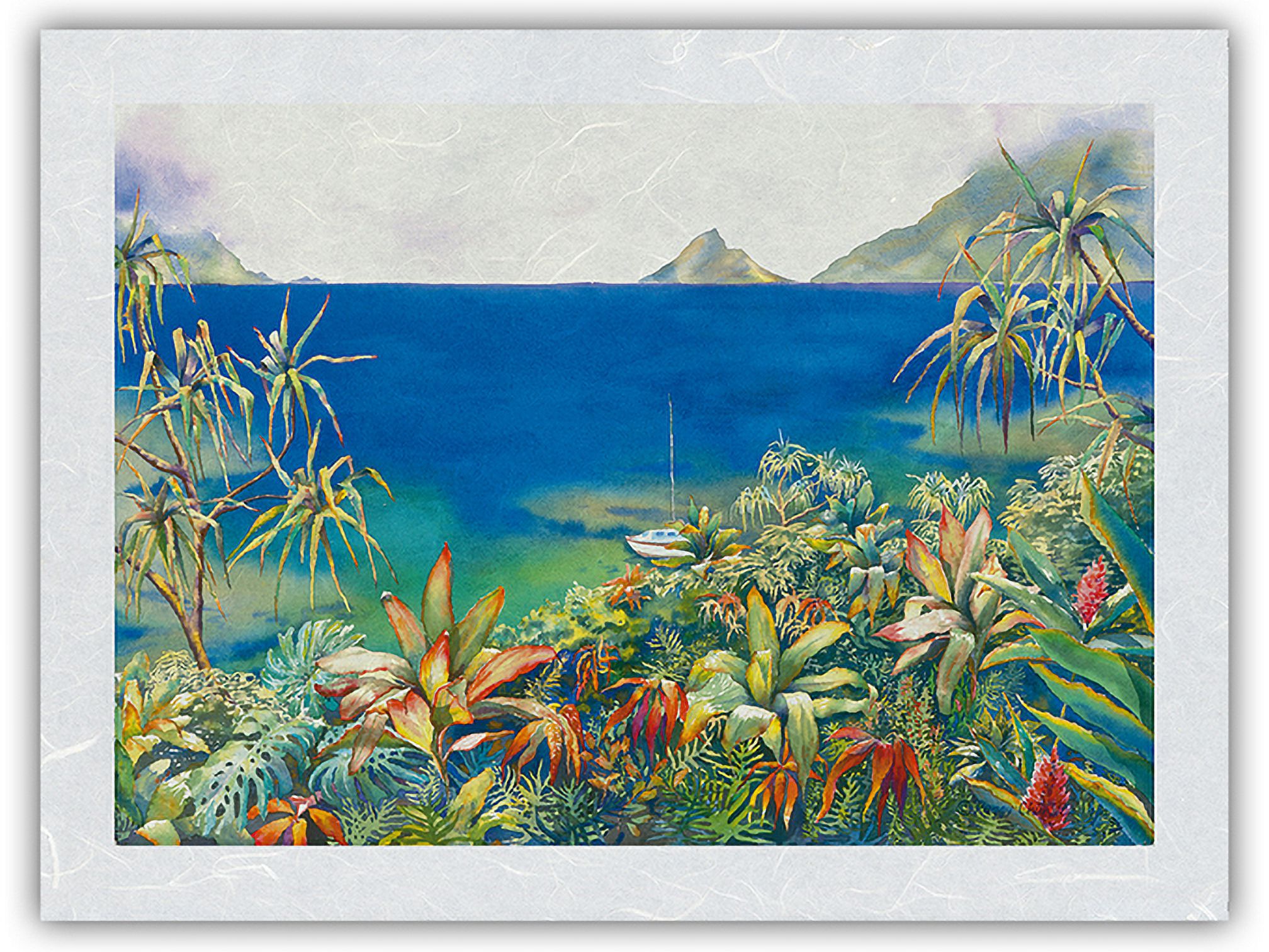 Secret Peace - Serene Hawaiian Bay - From an Original Hawaii Watercolor ...