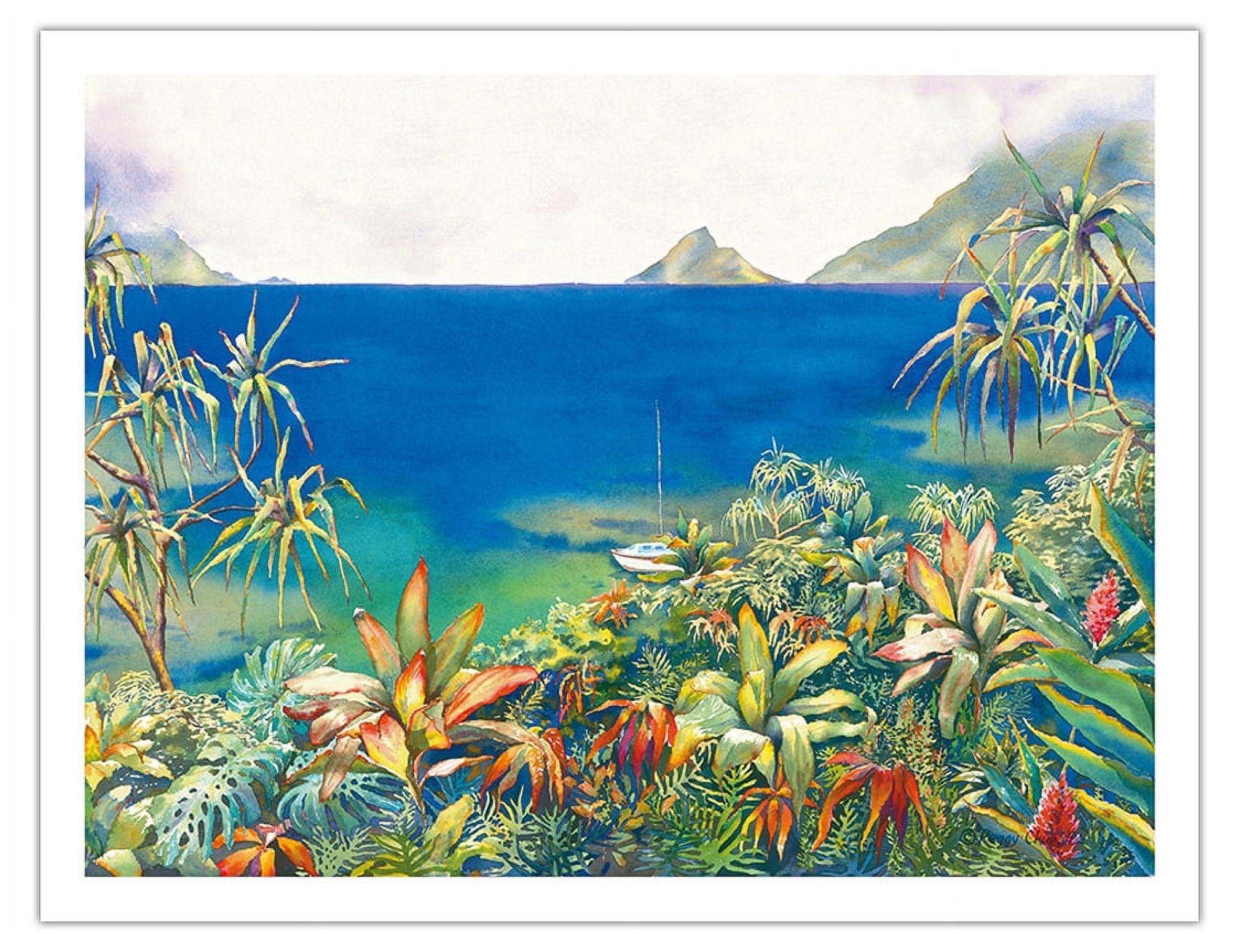 Secret Peace - Serene Hawaiian Bay - From an Original Hawaii Watercolor ...