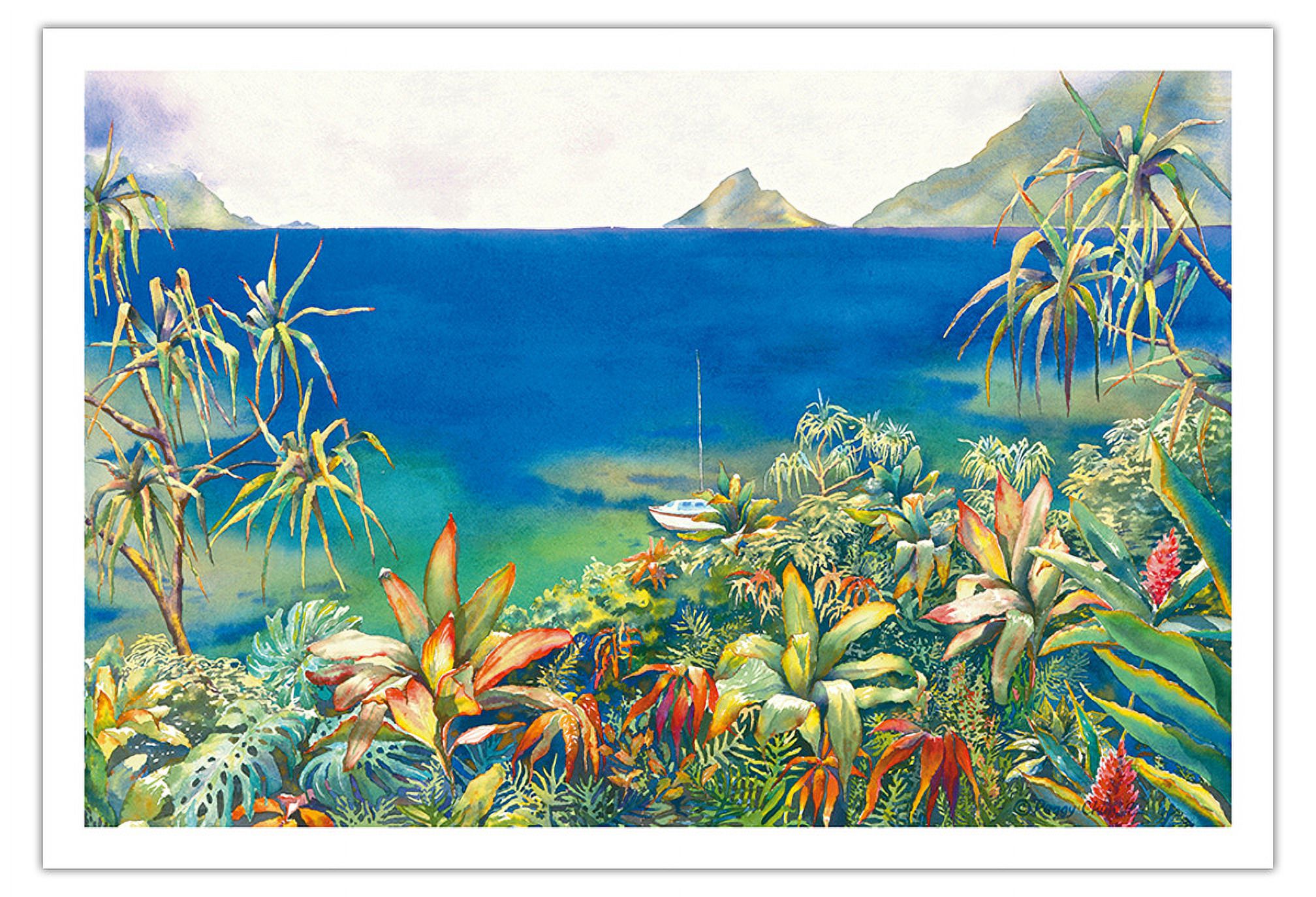 Secret Peace - Serene Hawaiian Bay - From an Original Hawaii Watercolor ...