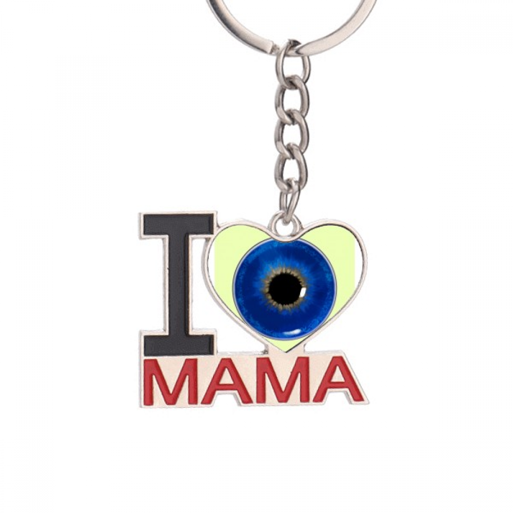 Secret Profound Pupil Eyes Keychain Metal Keyring Holder Love MAMA ...