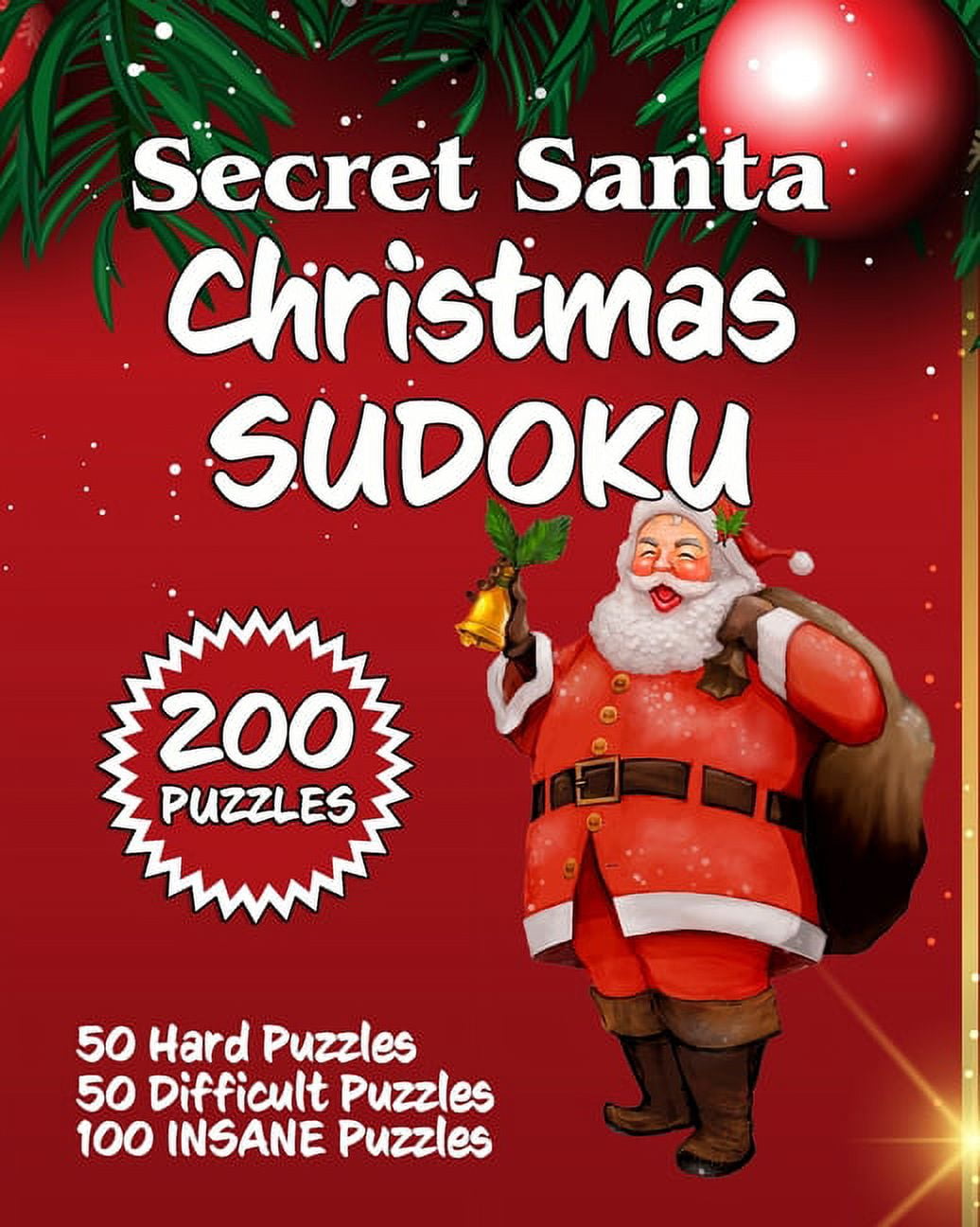 Secret Santa Christmas Sudoku: 200 Sudoku Puzzles - Walmart.com