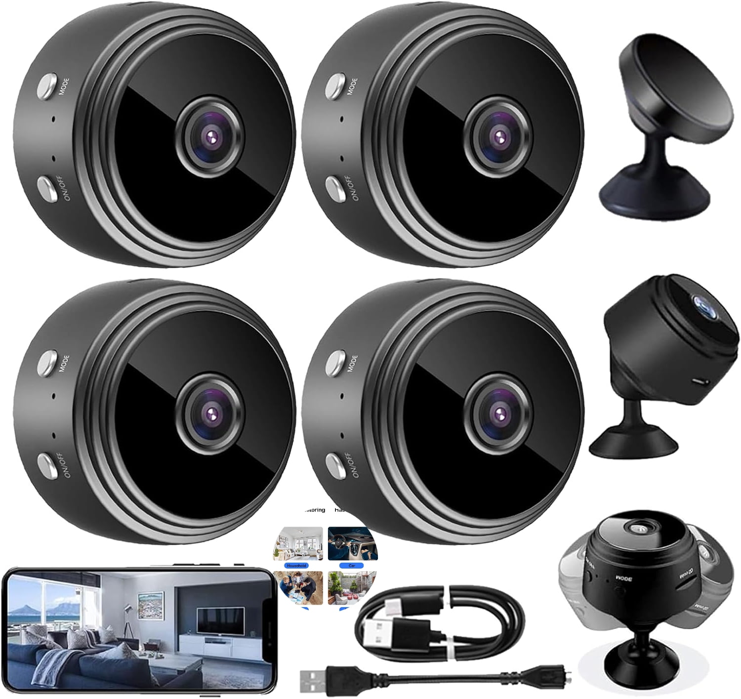 Secret Scope Camera, 2025 New Magnetic Mini Security Cameras, Secret ...