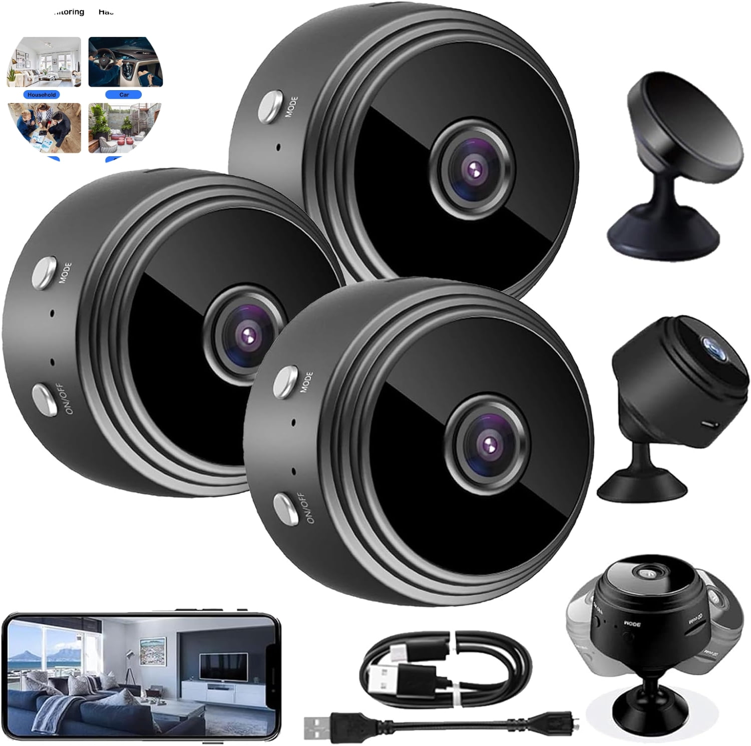 Secret Scope Camera, 2025 New Magnetic Mini Security Cameras, Secret ...