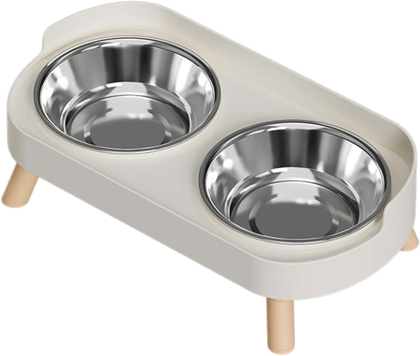 Secret Scope Elevated Pet Feeder with Stand, 2 Stainless Steel Raised ...