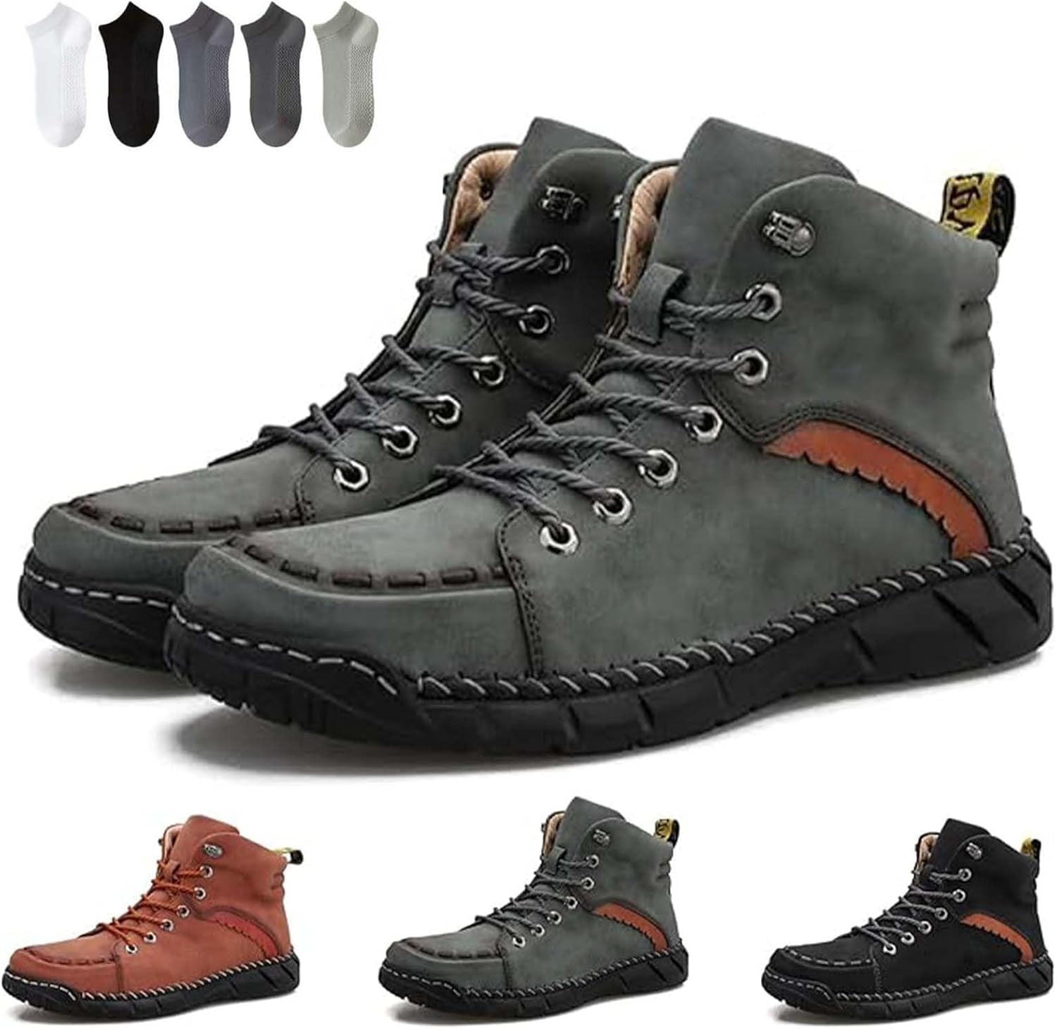 Secret Scope Men's Work Boots - Slip-Resistant Safety Shoes with Toe ...