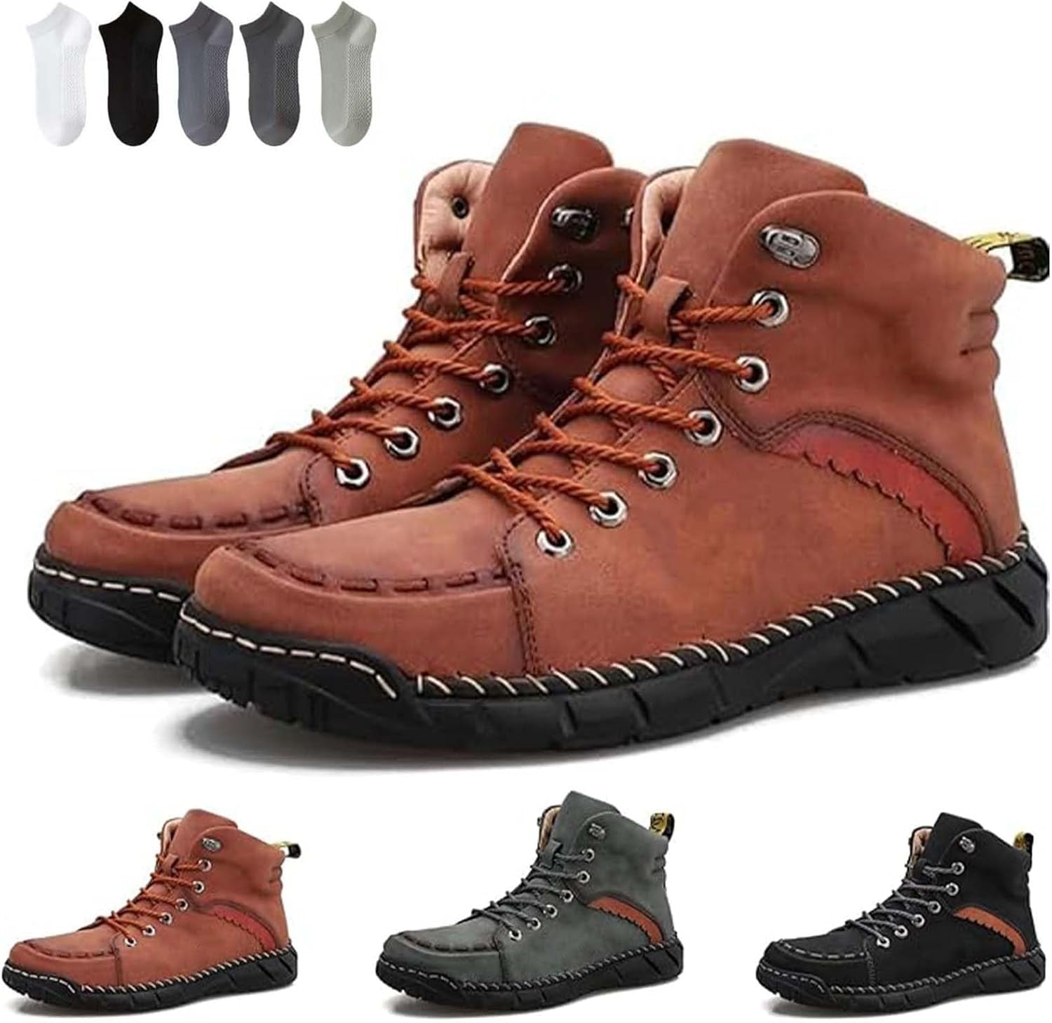 Secret Scope Men's Work Boots - Slip-Resistant Safety Shoes with Toe ...