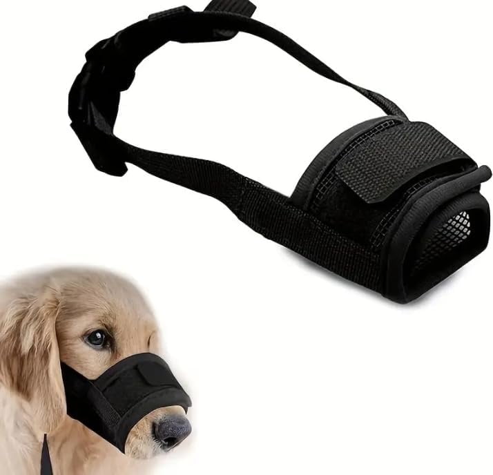 RimdGhov Mesh Dog Muzzle - Adjustable Bite Prevention Training Muzzle ...