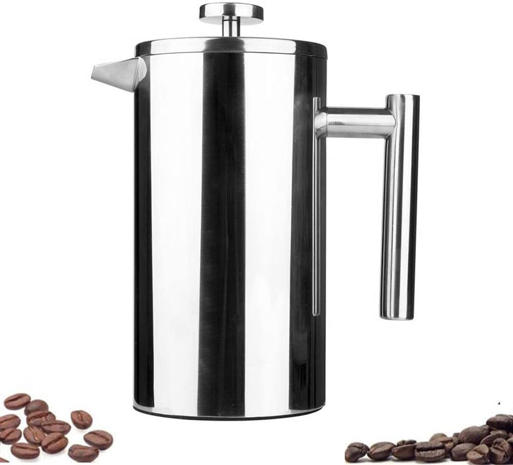 Secret Scope Small Stainless Steel French Press, 12oz Dual-Filter ...