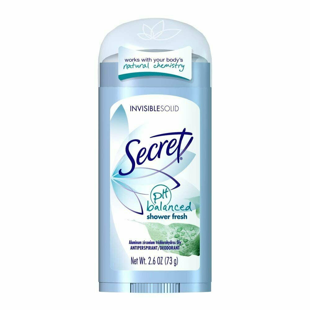 Secret Shower Fresh Stick Deodorant. Invisible Solid. pH-Balanced ...