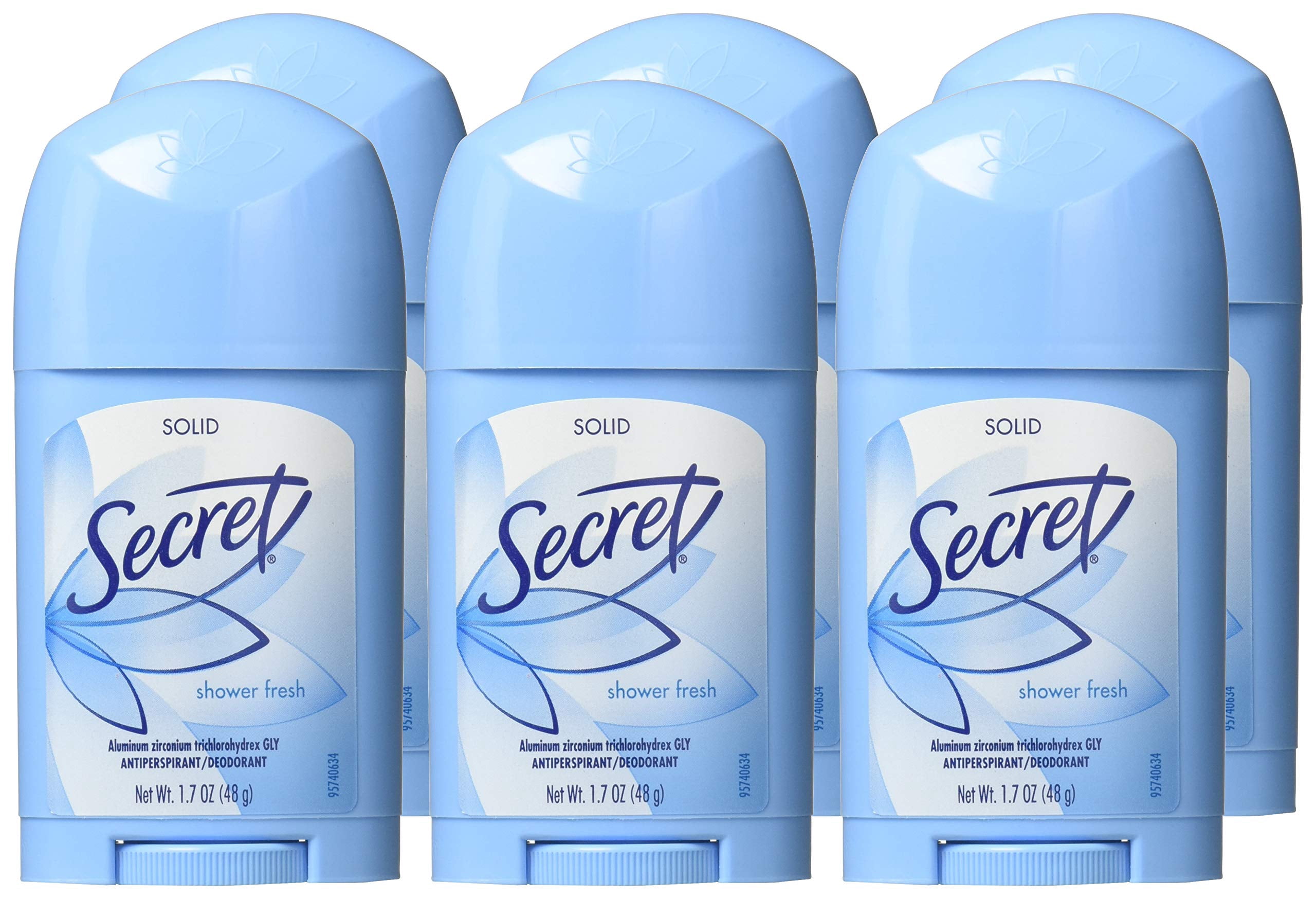 Secret Shower Fresh Wide Solid Antiperspirant and Deodorant 1.7 oz 6 ...