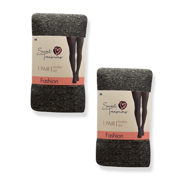 Secret Treasures Dot Pattern Tights 2 Pair Pack for Skirts and Dresses ...