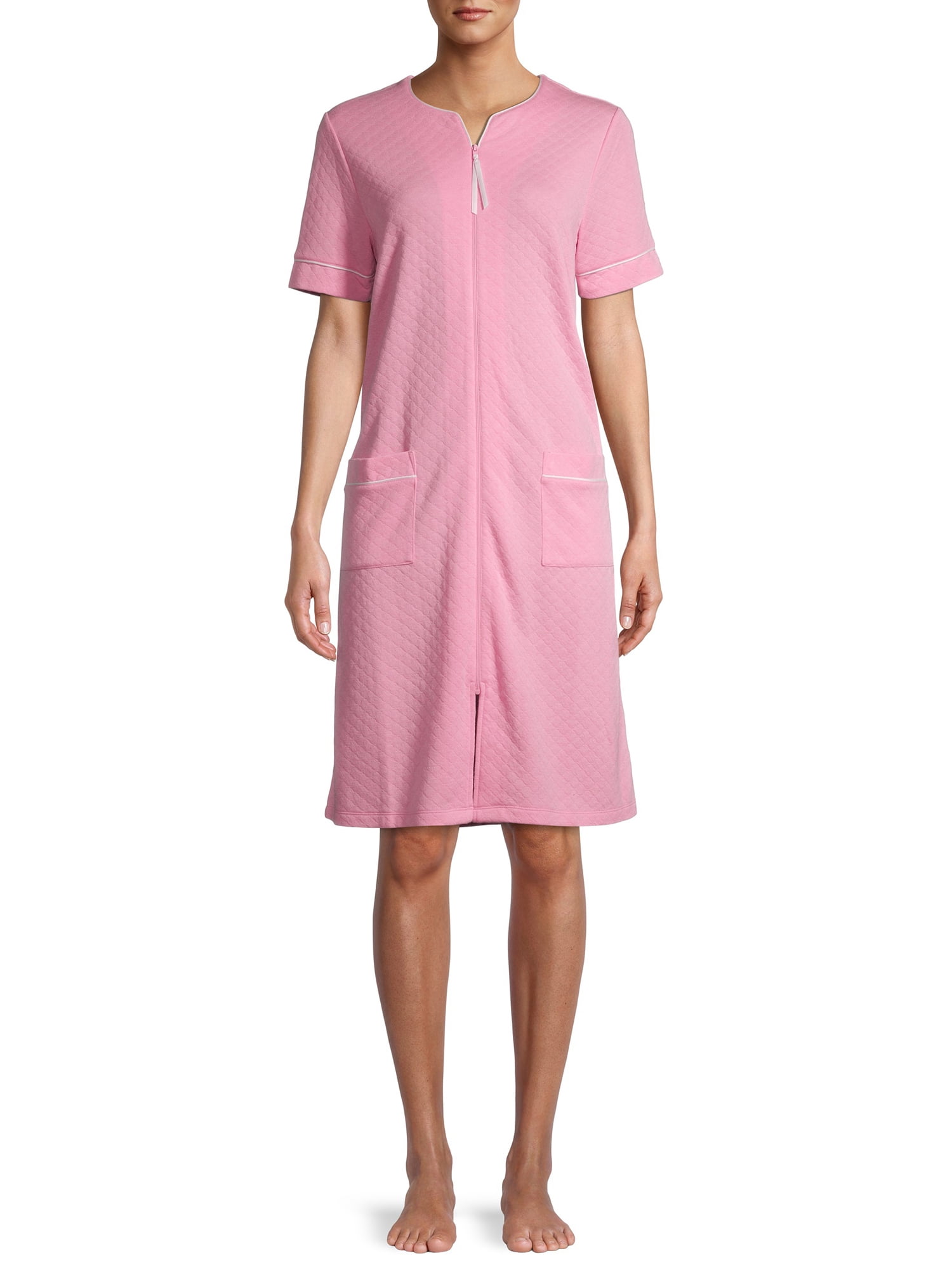 Secret Treasures Solid Pockets Easy Care Evening Robe (Women's or Women ...