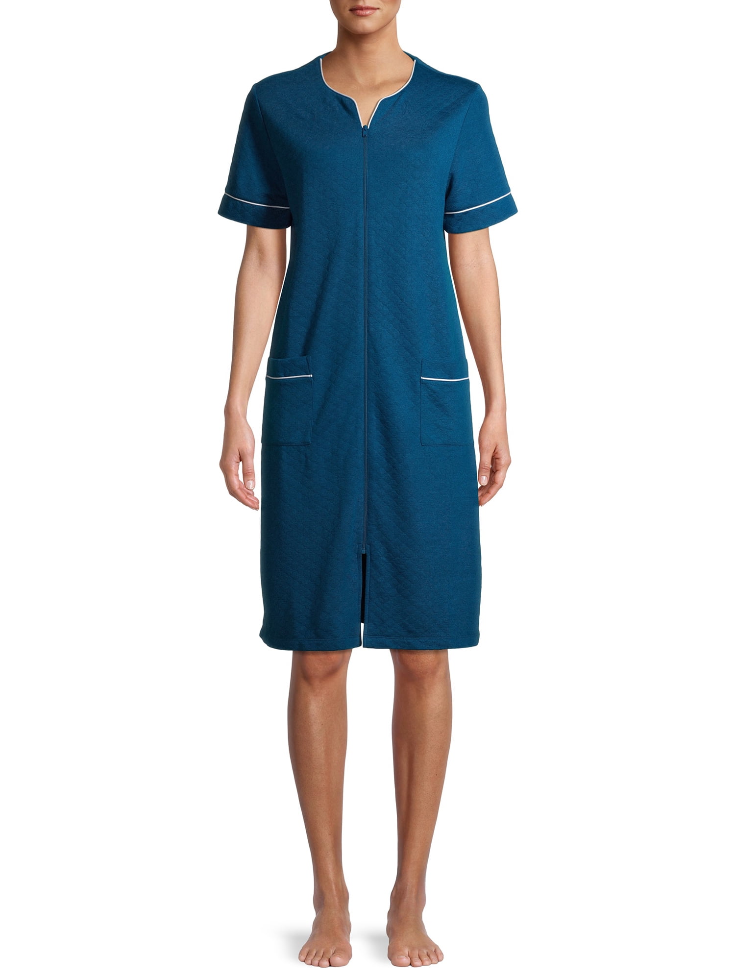 Secret Treasures Evening Robe - women's Short Sleeve Duster Robe ...